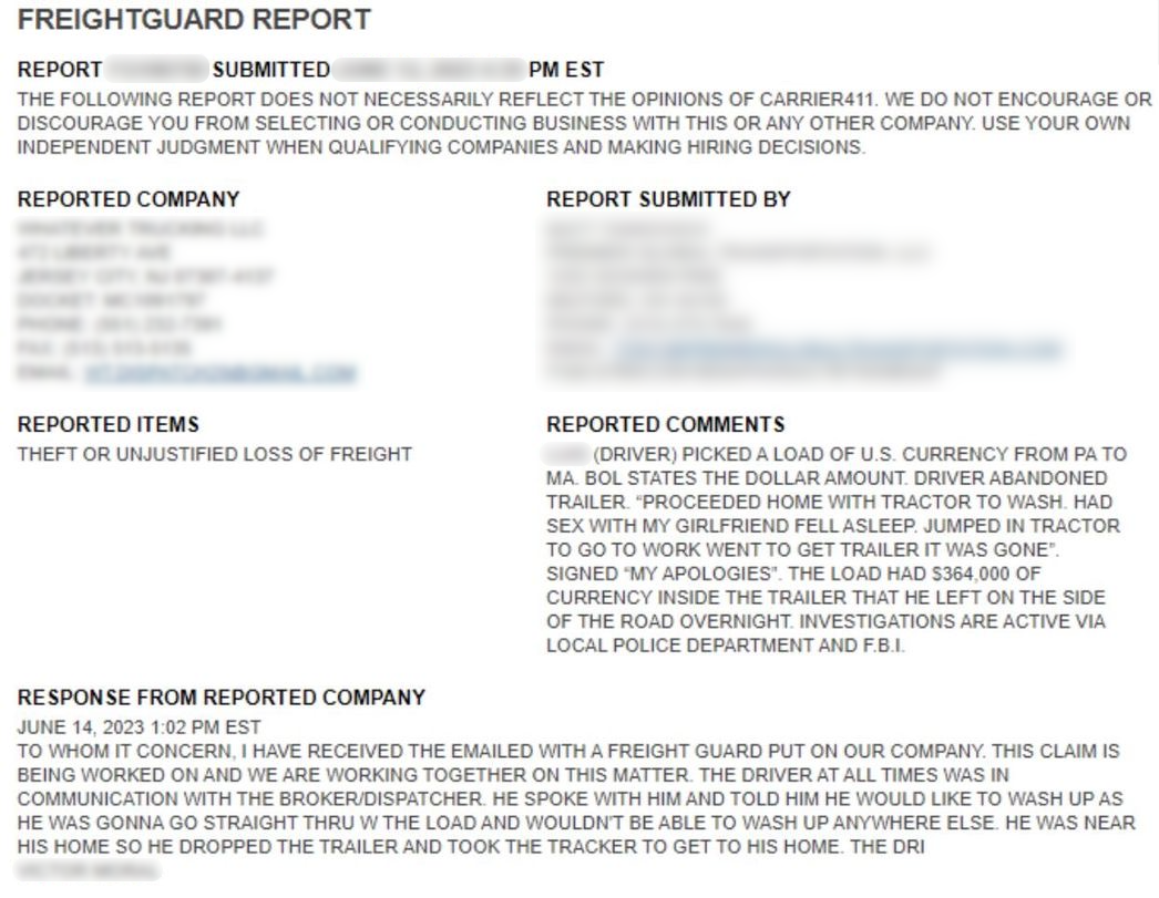 Driver Abandons $364K Load Overnight: Incident Under Investigation