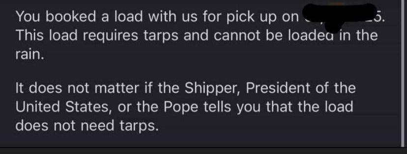 Funny Freight Friday: Thou Shalt Tarp.