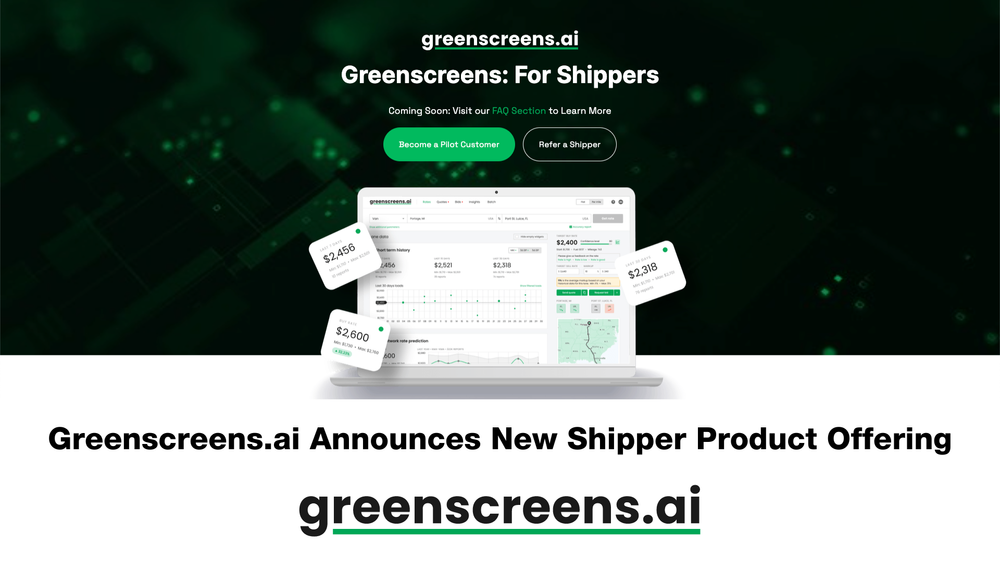 Greenscreens.ai Announces New Shipper Product Offering — Seeking ...