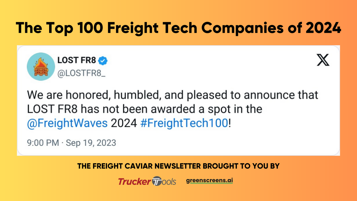 🚀 The Top 100 Freight Tech Companies of 2024