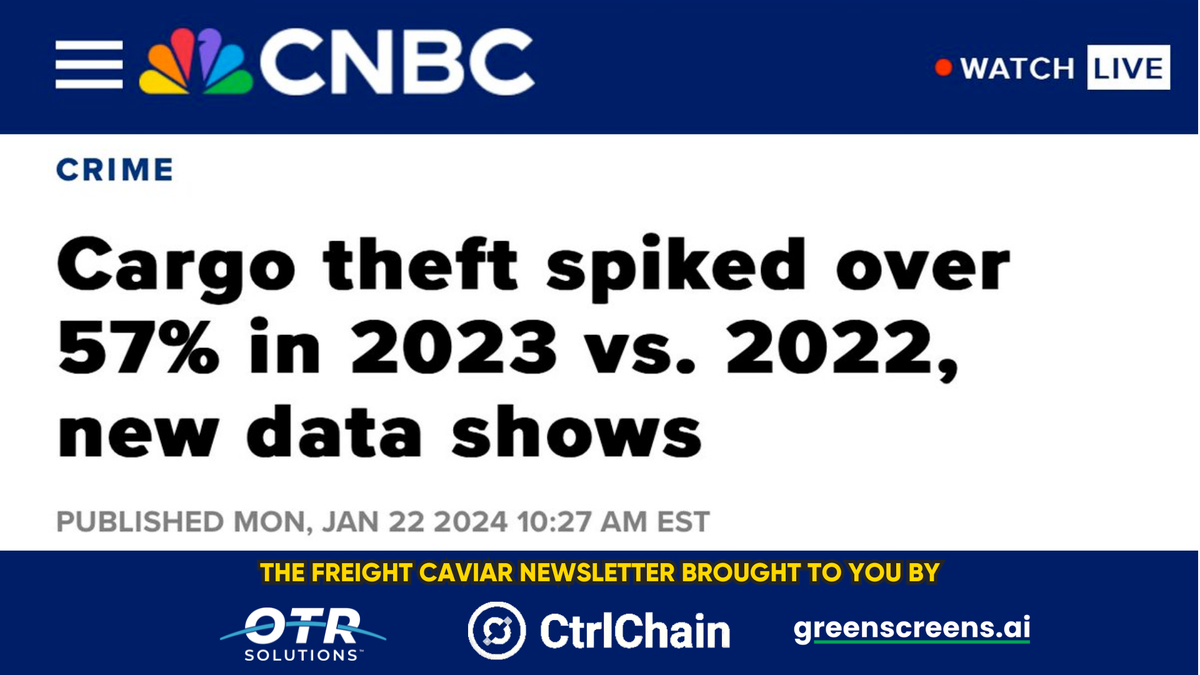 ⚠️ Cargo Theft Up 57%